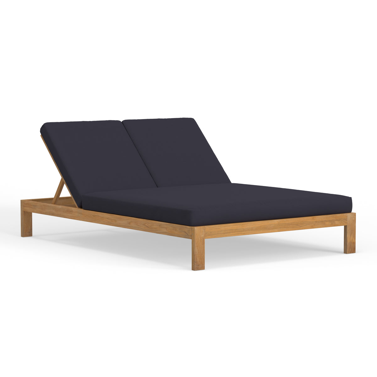 Charleston Outdoor Double Chaise Lounge - Teak Double Lounger – HC ...