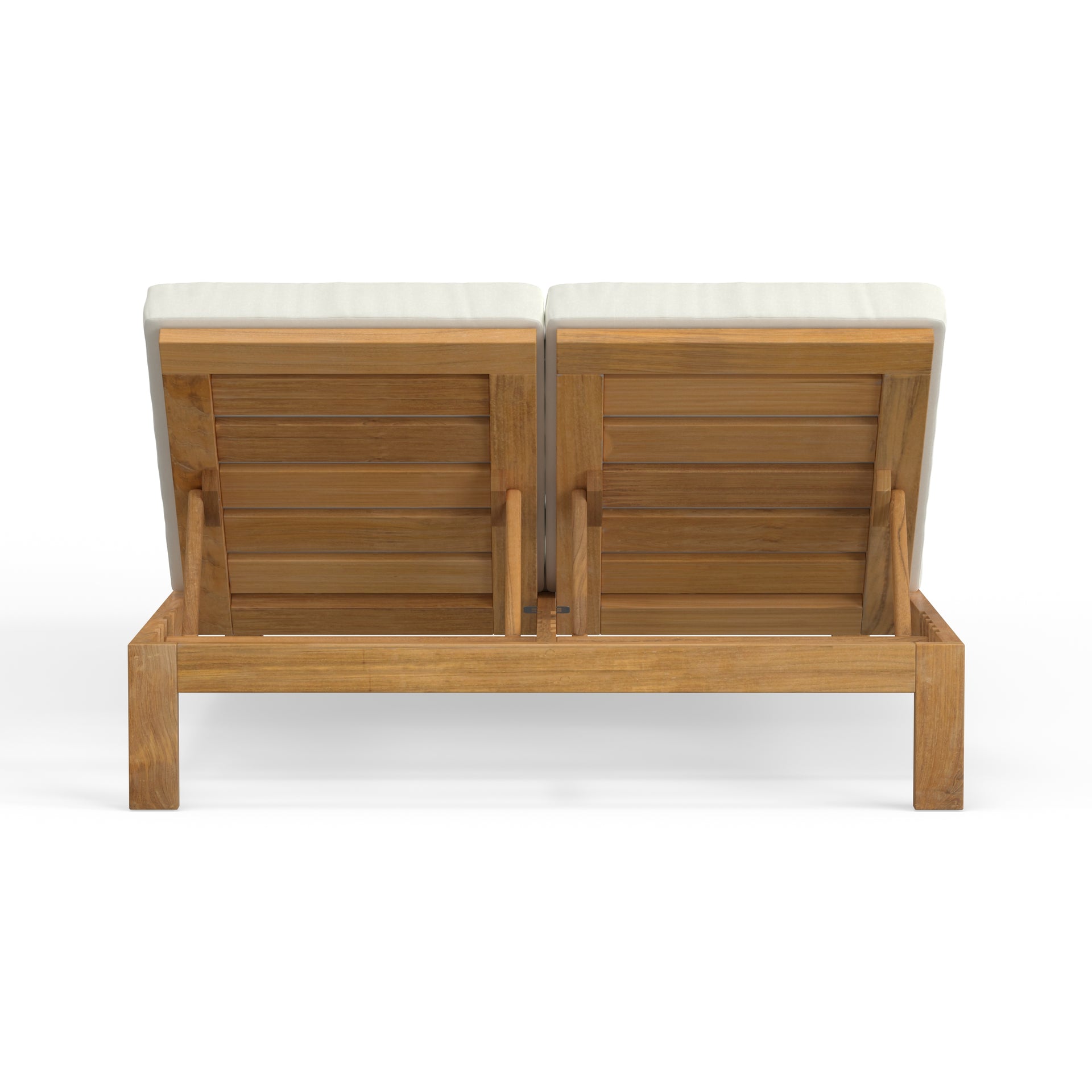 Charleston Outdoor Double Chaise Lounge - Teak Double Lounger – HC ...
