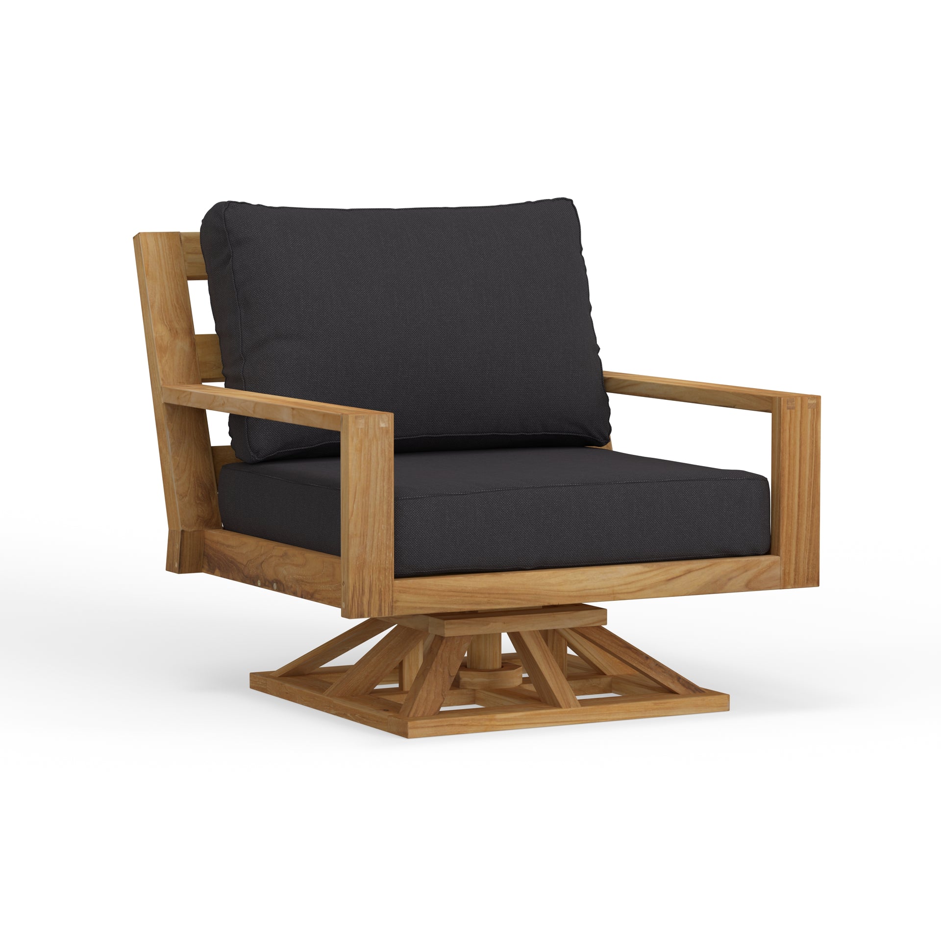 Charleston Outdoor Swivel Club Chair - Luxury Teak Club Chair – HC ...