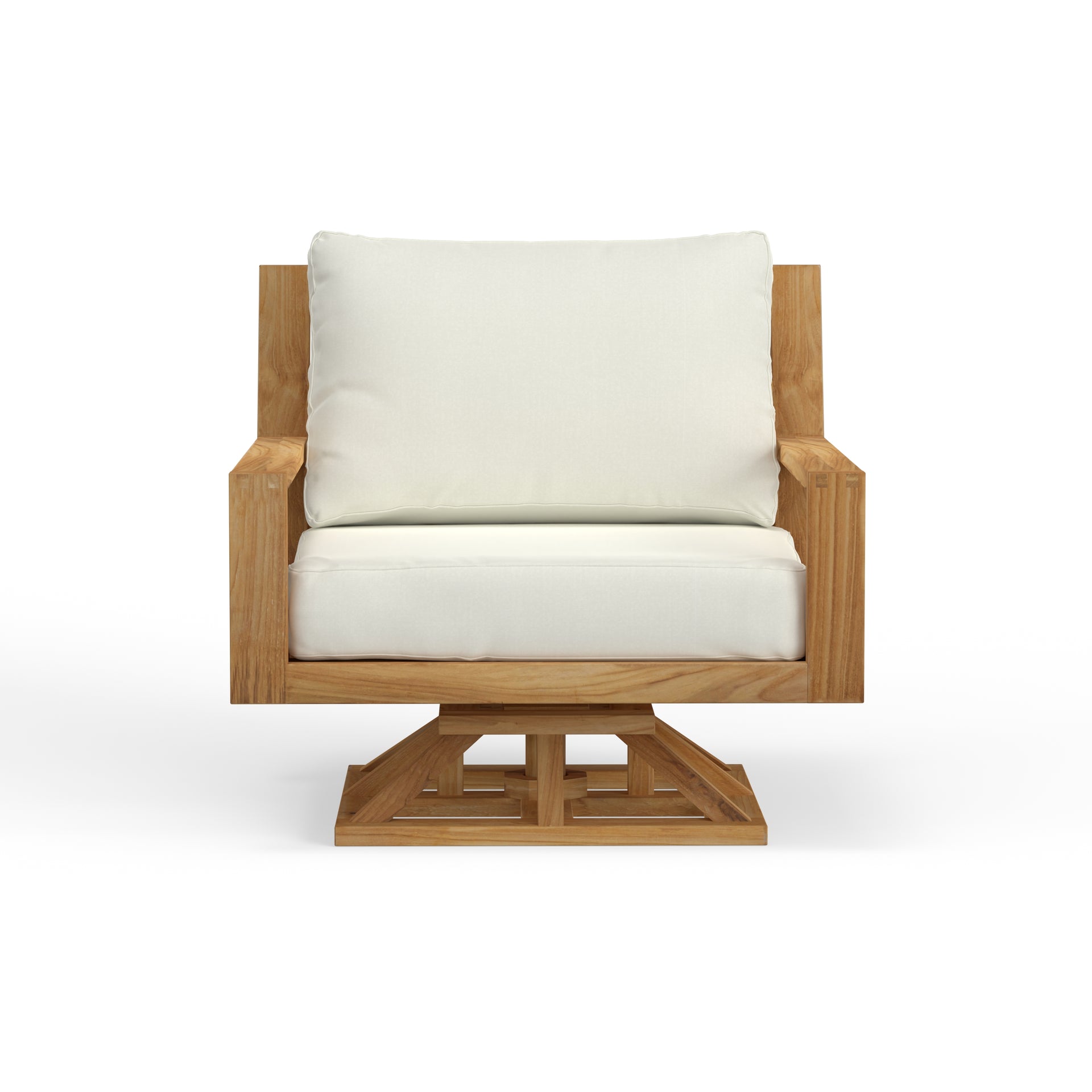 Charleston Outdoor Swivel Club Chair - Luxury Teak Club Chair – HC ...