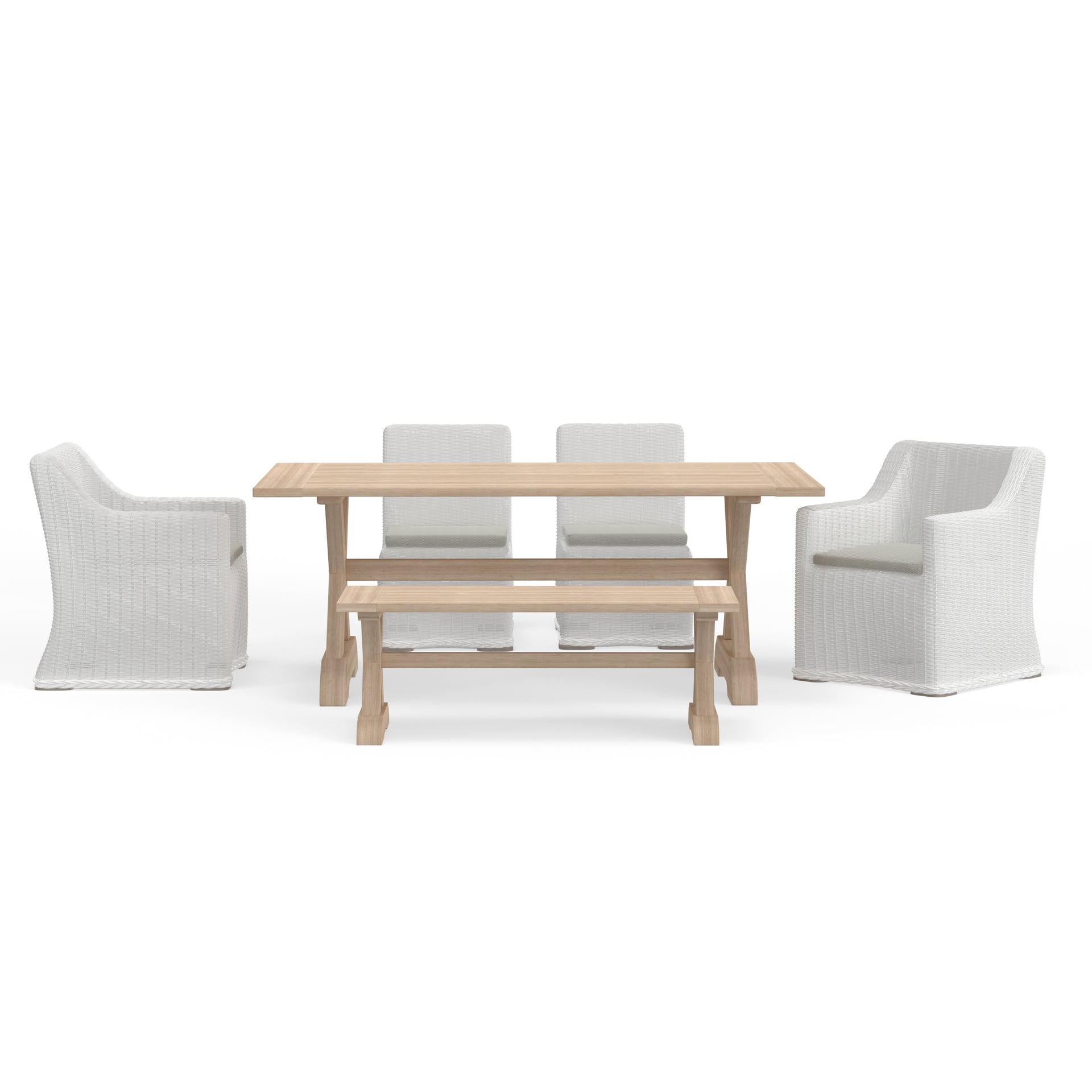 Newport Outdoor Trestle Bench – HC Luxury Outdoor