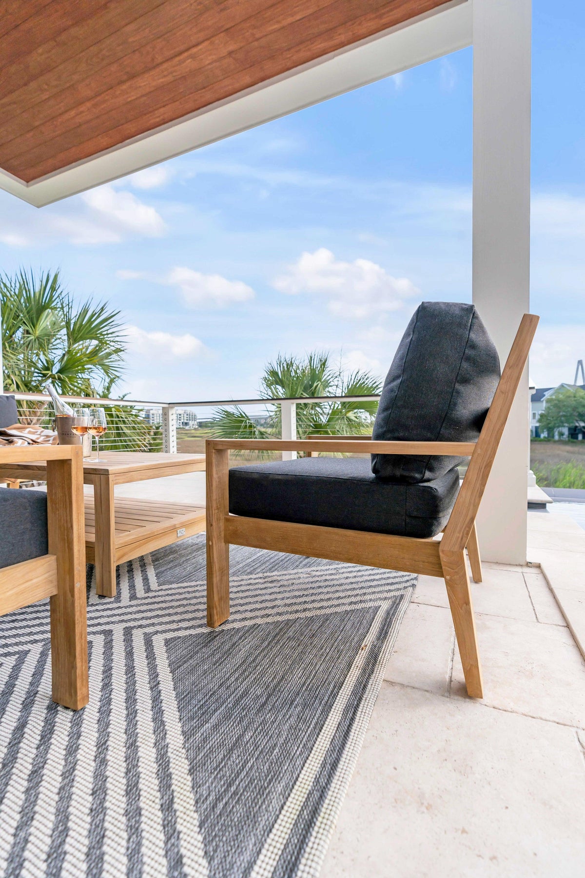 Charleston Outdoor Club Chair - Luxury Teak Club Outdoor Chair – HC ...