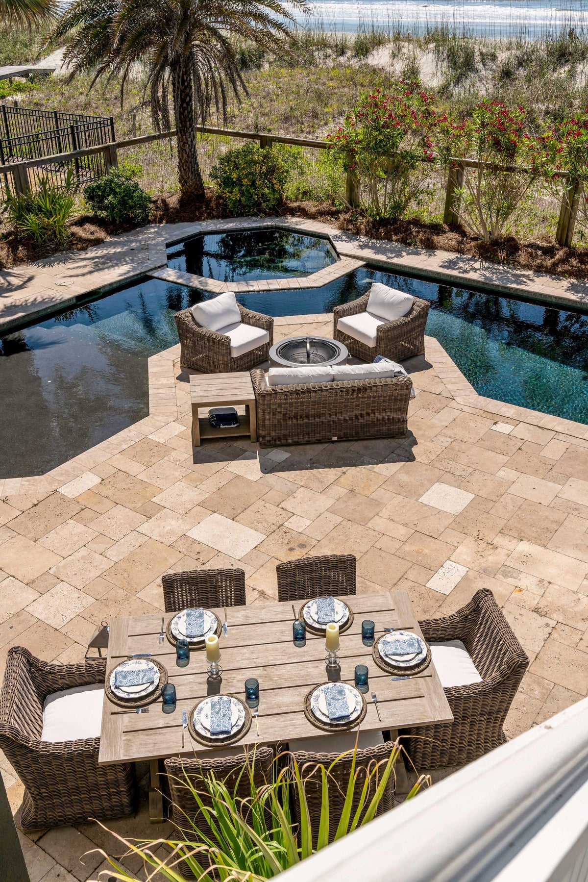 Newport Outdoor Trestle Dining Table - Grey Trestle Table – HC Luxury ...